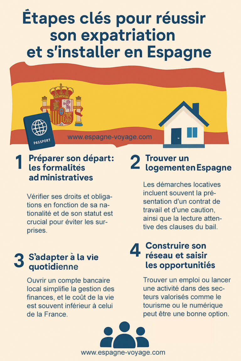 Étapes clés pour réussir son expatriation et s’installer en Espagne